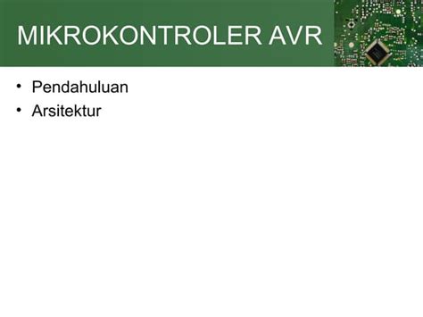 1 Pendahuluan Mikrokontroler Atmega 8535 Ppt