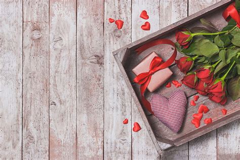 선물 사랑 장미 꽃다발 마음 빨강 심장 나무 발렌타인 데이 Hd 배경 화면 Wallpaperbetter