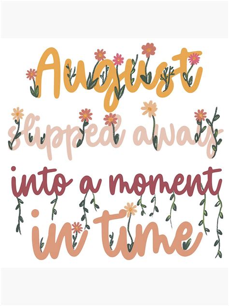 August Slipped Away Taylor Swift Sticker Poster For Sale By