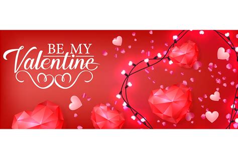 Be My Valentine Lettering With Ruby Hear Graphic By Pch Vector