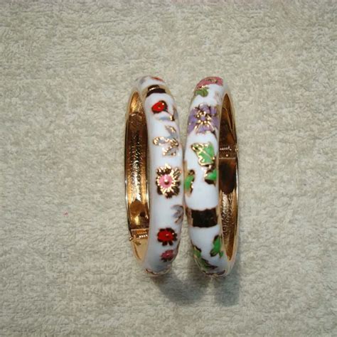 Chinese Ethnic Flower Handicraft Cloisonne Enamel Filigree Bracelet