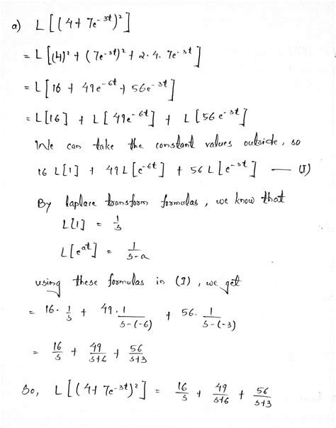 [solved] evaluate laplace transform using formulas please be very