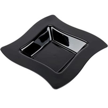 Fineline Settings Wavetrents Black 12 OZ Square Bowl 112 Bk S