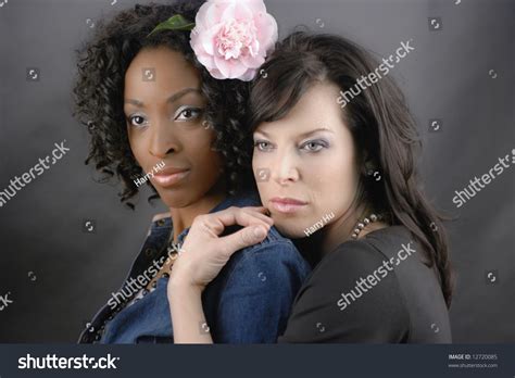 Two Models Pose Lesbian Couple Stock Photo Shutterstock