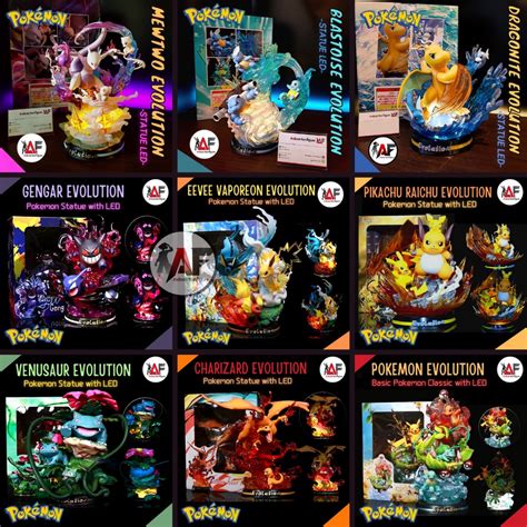 Jual Statue Pokemon Evolution Series Mewtwo Pikachu Blastoise