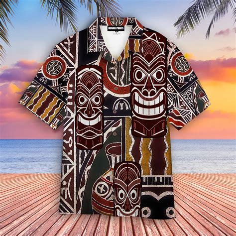 Tiki Hawaiian Shirt Trendy Aloha