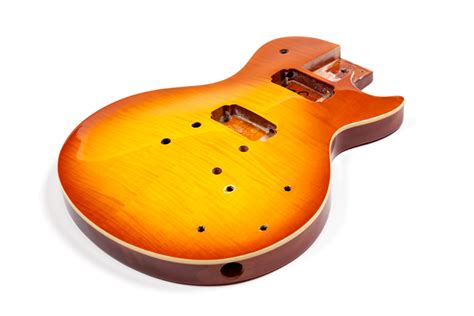 HONEY SUNBURST MAHOGANY WITH FLAMED MAPLE TOP LES PAUL GUITAR BODY Clandestine Guitars