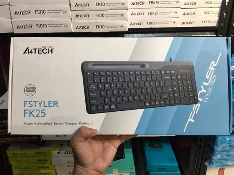 A4tech Fstyler Fk25 2 Section Compact Keyboard Usb Black Computers