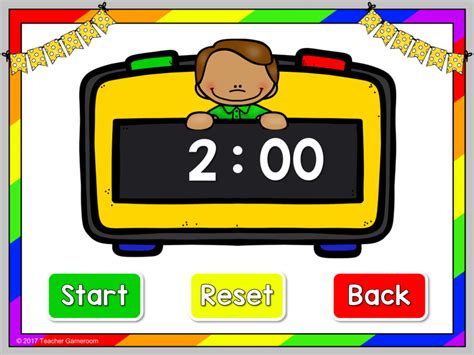 Classroom Timer 15 Minutes Teacher Gameroom
