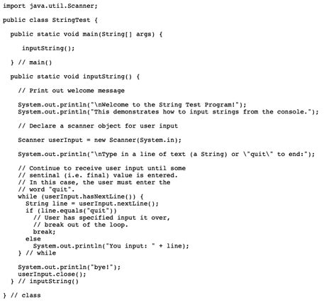 Solved Using The Program Stringtestjava As A Guide Write A