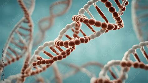 Dna Double Helix 3d Animation Of Dna Nucleotide Molecules Background