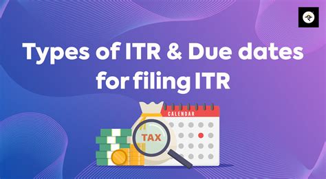Types Of ITR Due Dates For Filing ITR