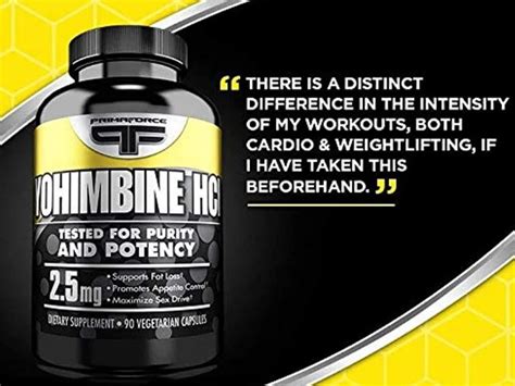 Primaforce Yohimbine Hcl 2 5mg Capsules Weight Loss Supplement