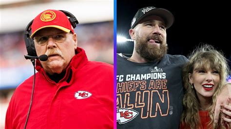 Chiefs Coach Andy Reid Praises Travis Kelce And Taylor Swift On Balancing