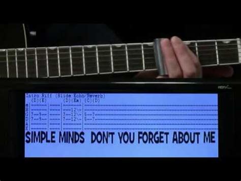 Simple Minds Don T You Forget About Me Guitar Chords Lesson Tab