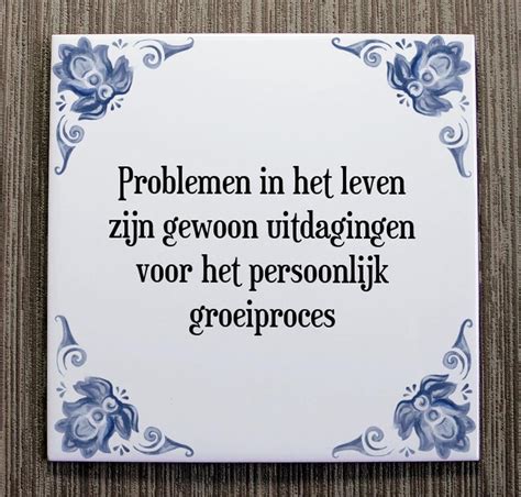 Tegeltje Met Spreuk Tegeltjeswijsheid Problemen In Het Leven Zijn