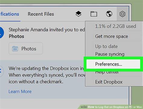 3 Ways To Log Out On Dropbox On Pc Or Mac Wikihow