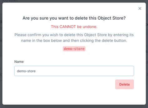 Deleting Object Stores Civo Documentation