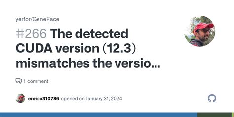 The Detected Cuda Version 123 Mismatches The Version That Was Used