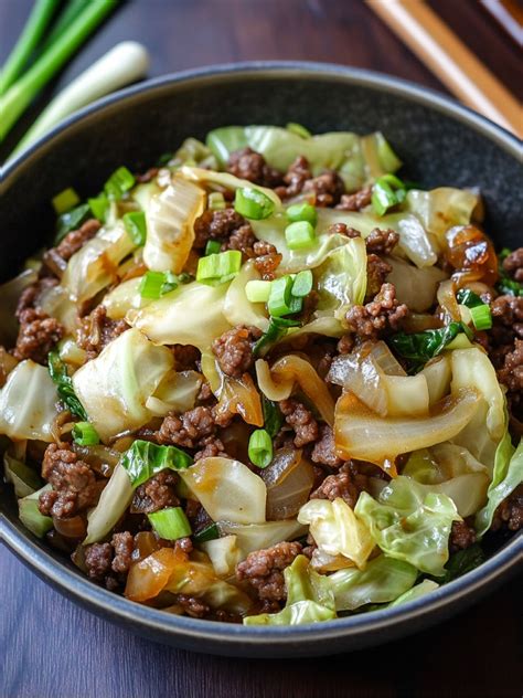 Savory Low Carb Cabbage And Beef Stir Fry