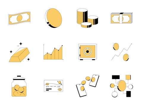 Money Related Thin Line Icon Set 24542440 Vector Art At Vecteezy