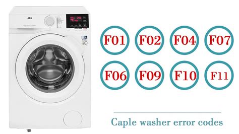 Caple Washer Error Codes