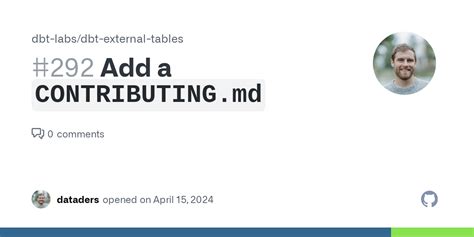 Add A `contributingmd` · Issue 292 · Dbt Labsdbt External Tables