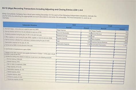 e4 12 algo recording transactions including