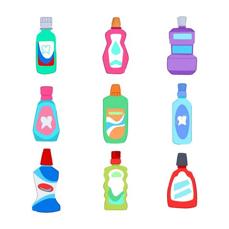 Mouthwash Set Cartoon Vector Illustration 32520277 Vector Art At Vecteezy