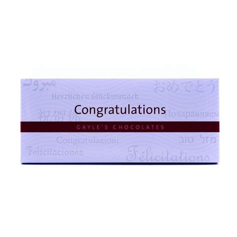 Congratulations Bar Gayles Chocolates