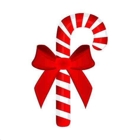 Premium Vector Sweet Traditional Christmas Candy Cane On White Background