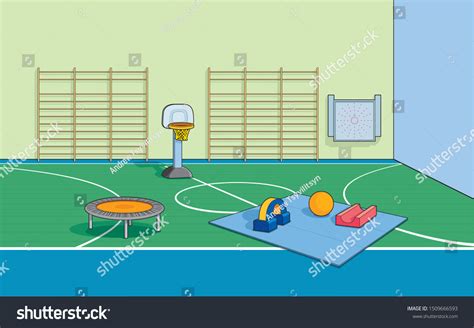 School Gymnasium Cartoon