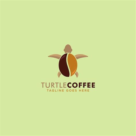 Premium Vector Turtle Coffee Logo
