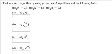Answered Evaluate Each Logarithm By Using… Bartleby
