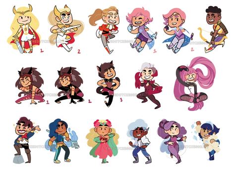 She Ra Stickers Sticker Pack Adora Catra Glimmer Bow Etsy