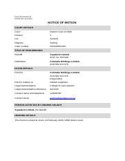 Set Aside Default Judgment Aqualand Limited Vs Colorado Course Hero