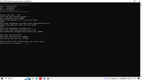 Program Hitung Gaji Bersih Dan Kotor Karyawan By Irmadwiyanti Medium