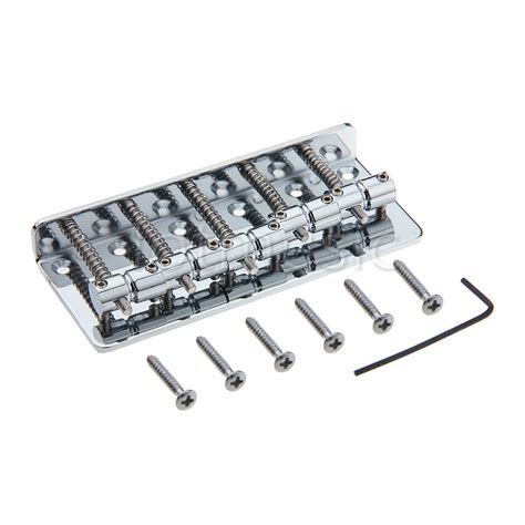 Bass Bridge Black Chrome 5 String Guitar Fixed Bridge For Electric Bass