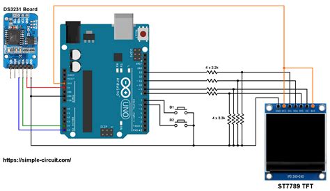 Interfacing Arduino With Ds Rtc And St Tft