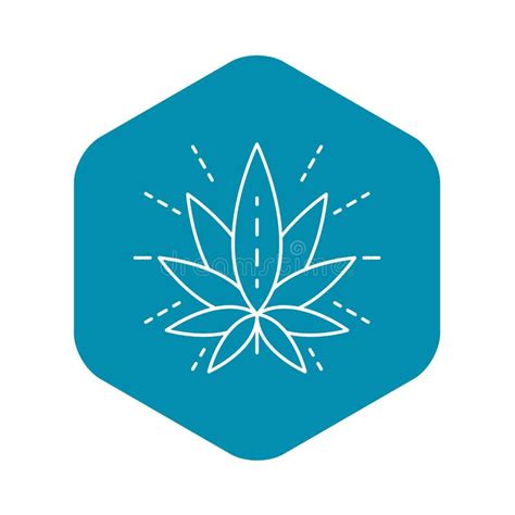 Logotipo Da Folha Do Cannabis De Eco Estilo Do Esbo o Ilustração do
