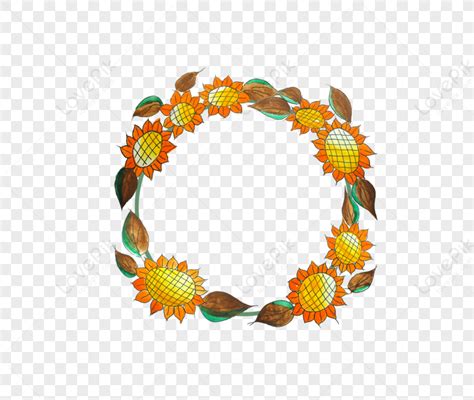 해바라기 화환 Png 일러스트 무료 다운로드 Lovepik