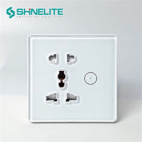 WiFi Zigbee 5 Pin Universal Socket Switch WiFi Socket Outlet Glass Panel Smart Socket And WiFi