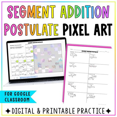 Segment Addition Postulate Activity Digital And Printable Practice