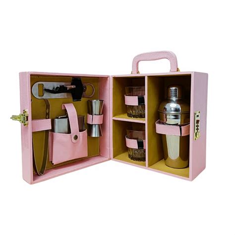 Aj 411 Wine Box Single Bottle And 2 Glasses Croco Pink At ₹ 650piece