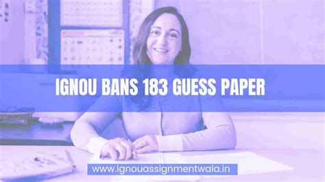 Ignou Bans Guess Paper Ignou Assignment Wala