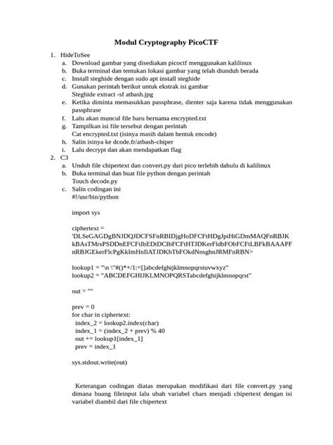 Modul Cryptography Picoctf Pdf