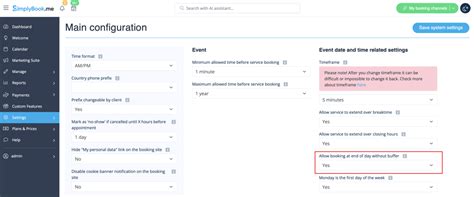 Buffer Time Buffer Time Simplybookme