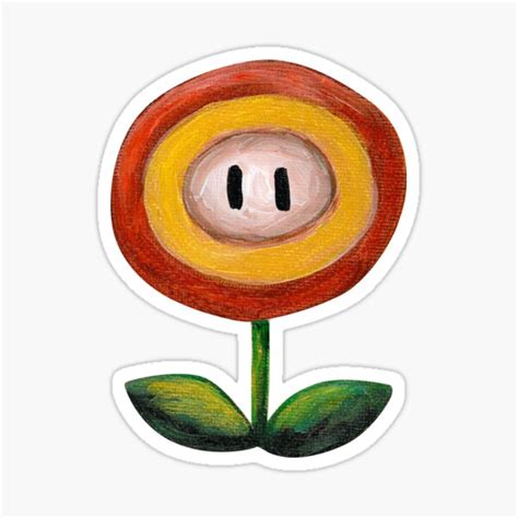 Fire Flower Sticker For Sale By Katie Clark Redbubble