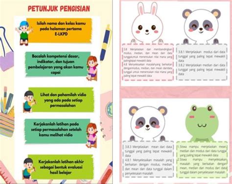 Cover Display Of E Lkpd Furthermore A Template For The Contents Of The