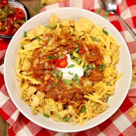 Frito Chili Pie Recipe With Beef Rib Chili Out Grilling